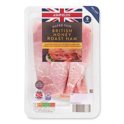 British Wafer Thin Honey Roast Ham 9 Slices | ALDI UK